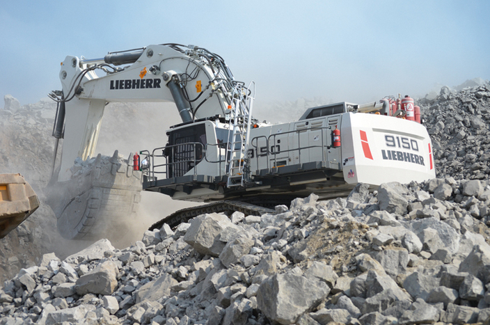 Liebherr at MINExpo 2012 - Exhibits - R 9150 Mining Excavator
