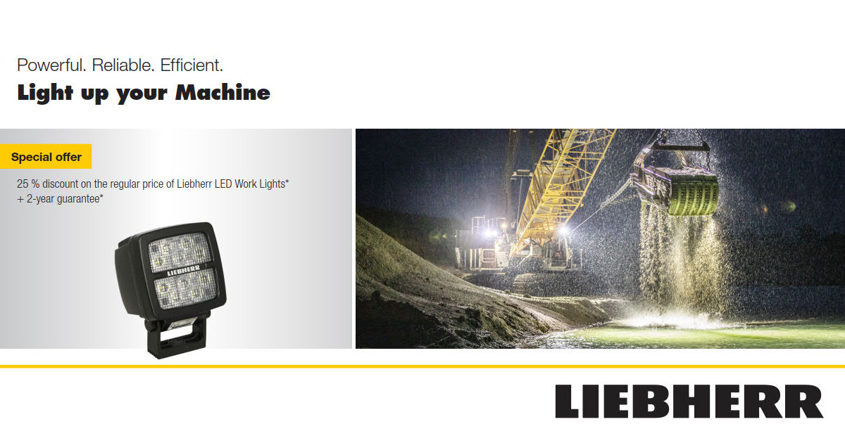 Oferta especial: Mejora de luces de trabajo LED | Liebherr