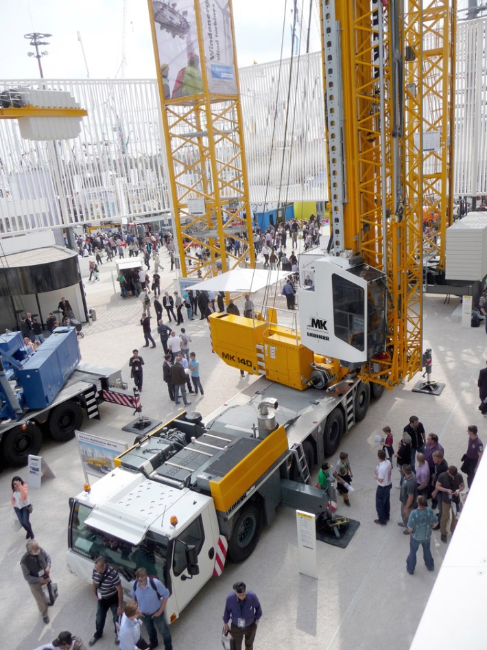 Liebherr MK 140 Mobile Construction Crane at the Bern 2014 Construction ...