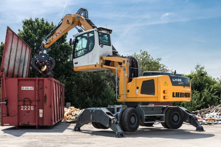 Liebherr LH 22 M Material Handling Machine at the Maskin Expo 2014 ...