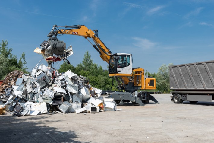 Liebherr LH 22 M Material Handling Machine at the 2015 Maskin Expo ...