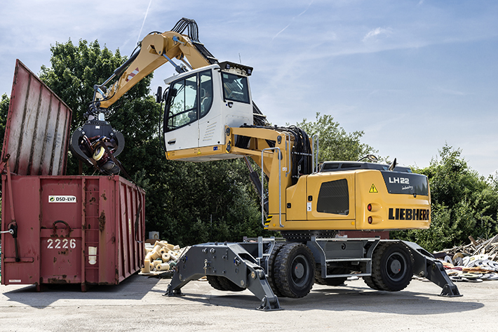 Liebherr featuring material handling machines and L 550 XPower Wheel ...